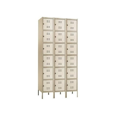 Tennsco Single Tier Locker with Legs, Three Units, 36w x 18d x 78h ...