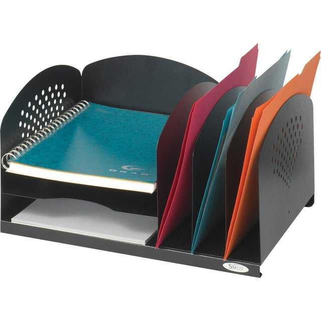 Safco, 3 and 3 Combination Rack Organizer, 1 / Each, Black - Walmart.com