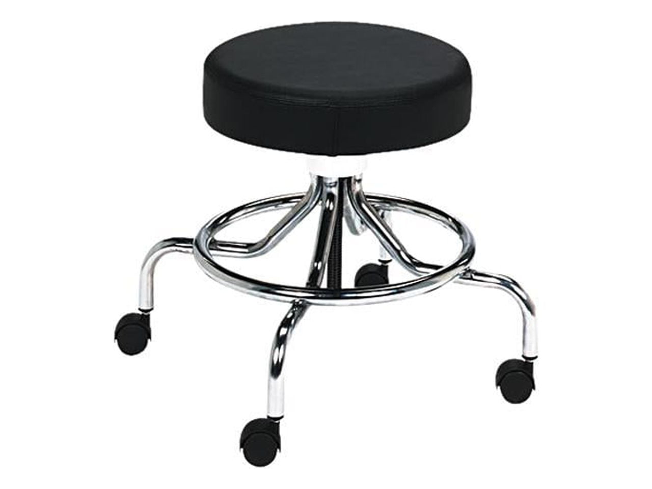 Safco Black Screw Lift Stool with Low Base, 17-25" Height-Adjustable ...