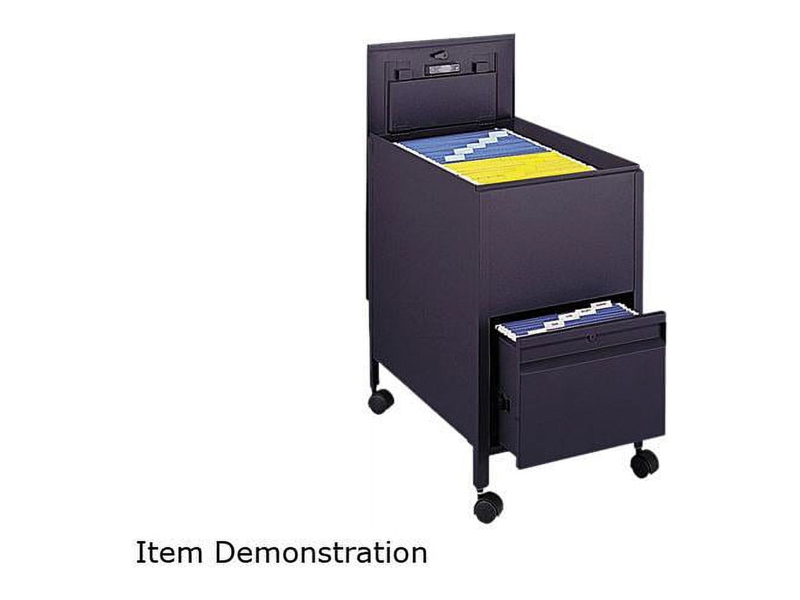 Safco 5364BL Locking Mobile Tub File With Drawer, Letter Size, 17w x ...
