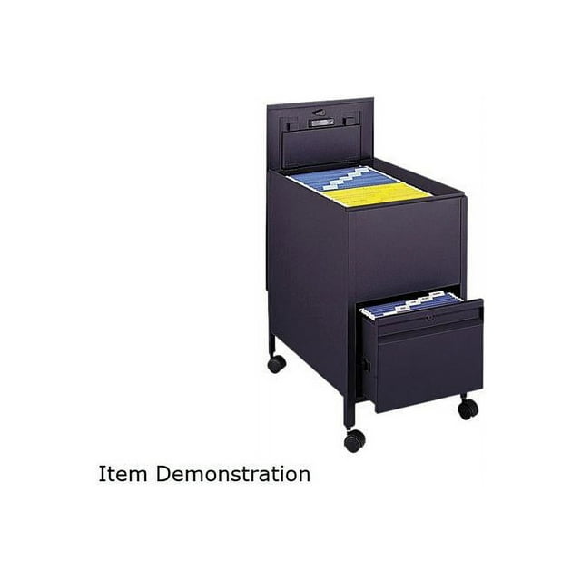 Safco 5364BL Locking Mobile Tub File With Drawer, Letter Size, 17w x ...