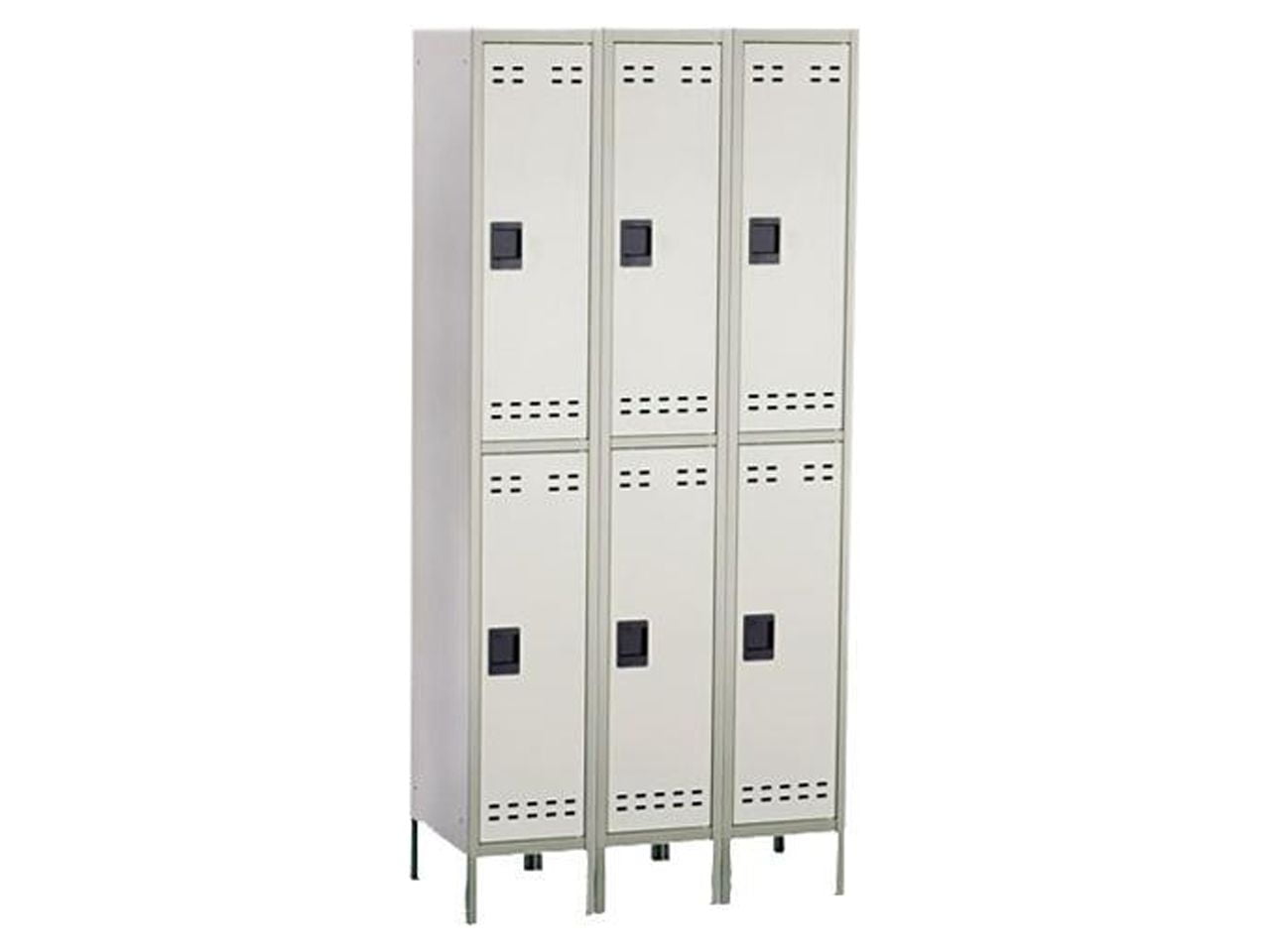 Safco Double-Tier Two-tone 3 Column Locker with Legs - 36" x 18" x 78 ...