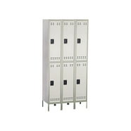 Safco Single-Tier, Three-Column Locker, 36w x 18d x 78h, Two-Tone Gray ...
