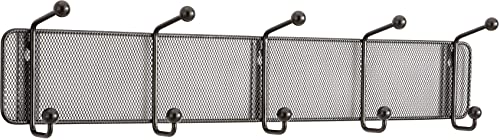 Safco 6403BL Onyx Mesh Wall Racks 5 Hook Steel - Walmart.com