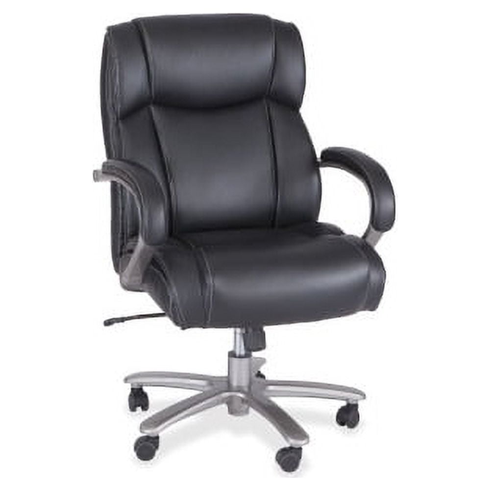 Safco Big & Tall Mid-Back Office Chair Black Bonded Leather - 500lb ...