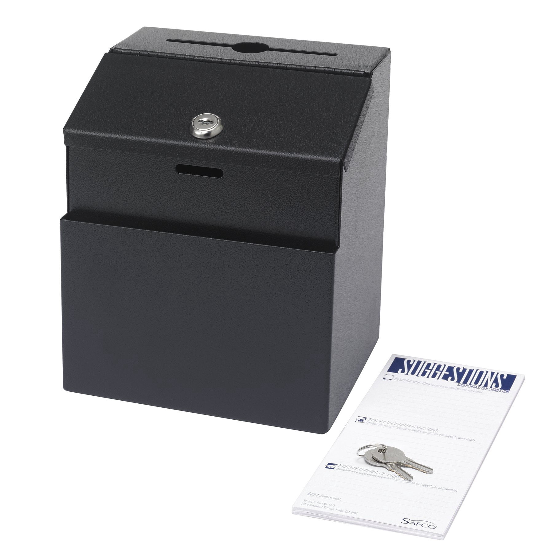 Safco Wall Mounted Security Lockable Suggestion Box in Black - Walmart.com