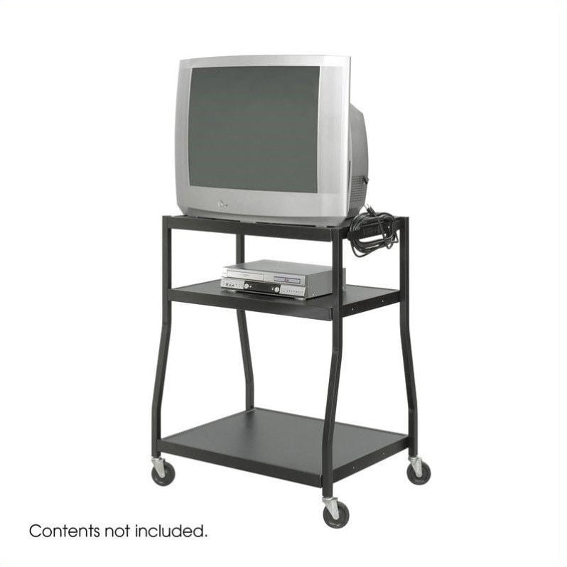 Safco Black Steel Wide-Body Cart 54" High - Walmart.com