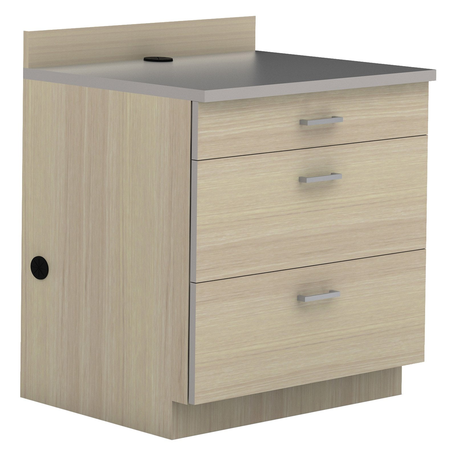 Safco Break Room Three Drawer Base Cabinet Vanilla/Gray 36H x 36W x 25D ...