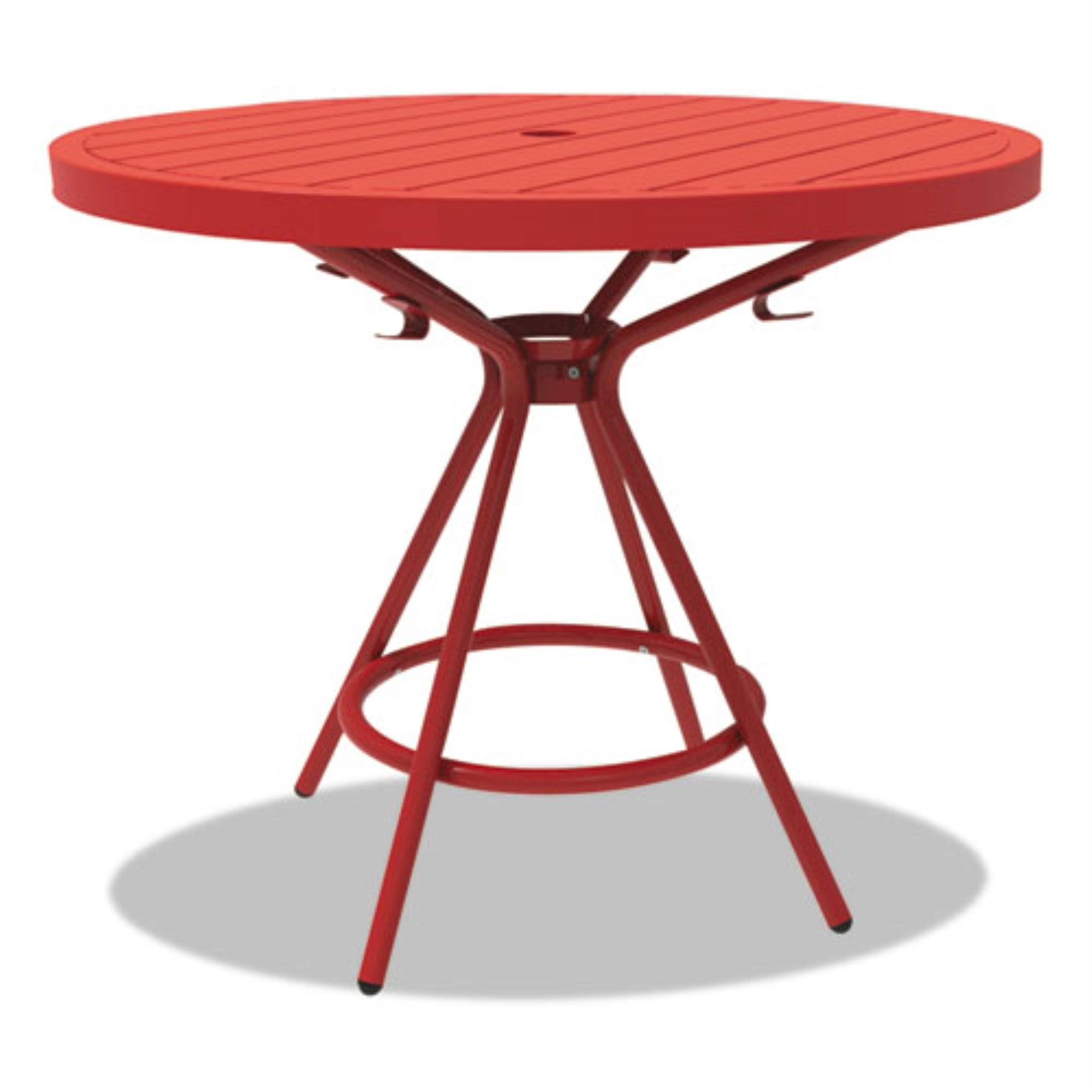 Safco CoGo 36" Steel Patio Bistro Table in Red - Walmart.com