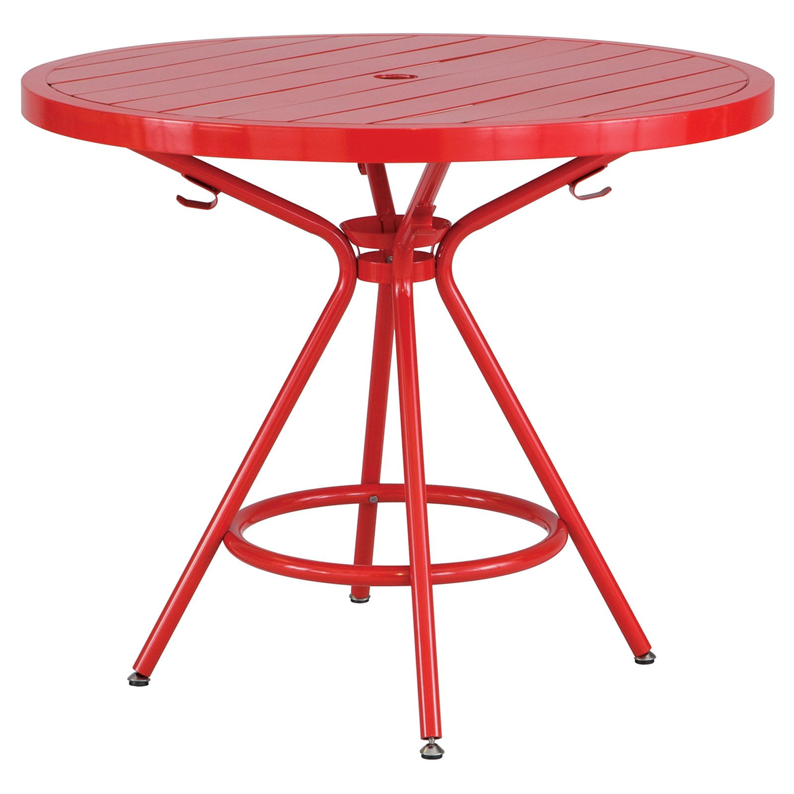 Safco CoGo 36" Steel Patio Bistro Table in Red - Walmart.com