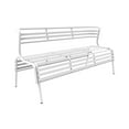 Safco CoGo Steel Bench with Back, Indoor Outdoor Use, White, 61 Inch ...