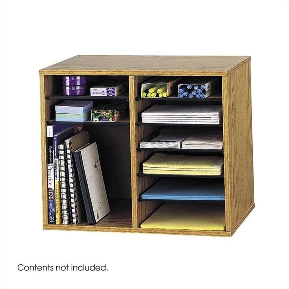 Safco Compressed Wood 12 Compartments Letter Size Desktop File ...
