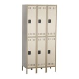 Safco Double Tier Locker 3 Column in Tan - Heavy Gauge Steel ...