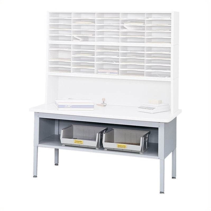 Safco E-Z Sort Sorting Base Table with Shelf in Gray - Walmart.com