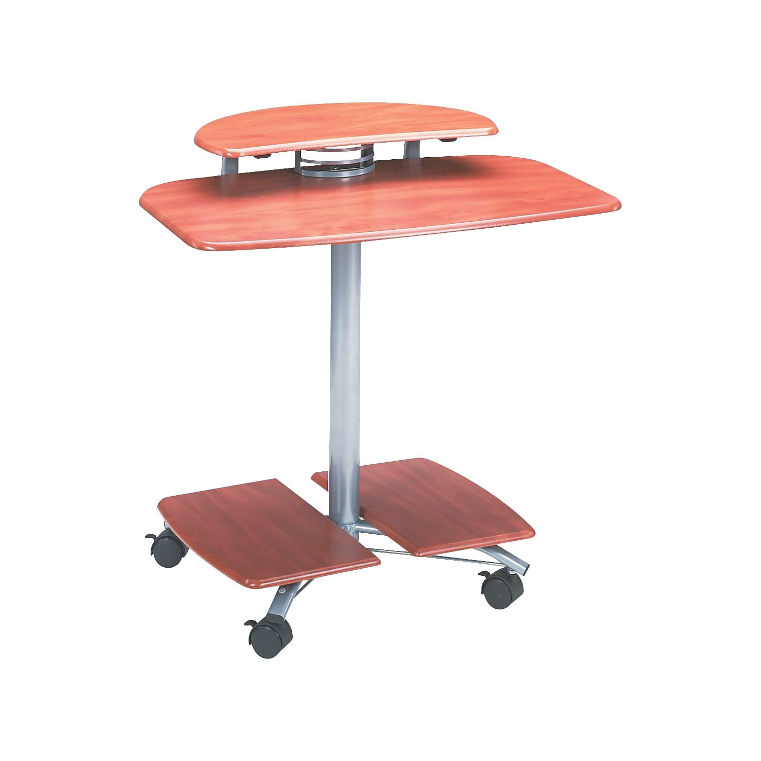 Safco Eastwinds Mobile Wood Computer Cart in Medium Cherry - Walmart.com