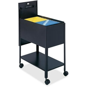 Safco Mobile Tub File, 1-Shelf, Locking Top, 33-1/4 x 17 x 27, Black ...
