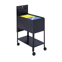 Safco Mobile Tub File, 1-Shelf, Locking Top, 33-1/4 x 17 x 27, Black ...