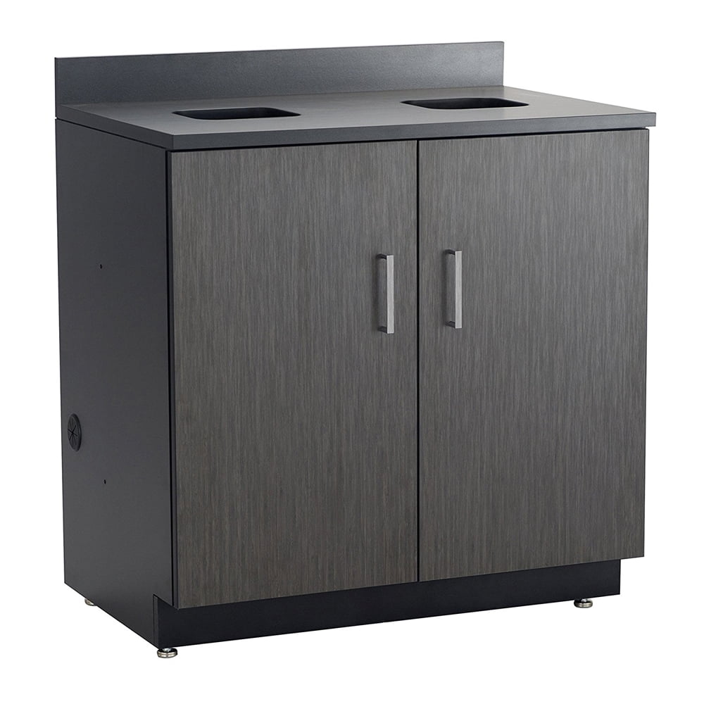 Safco Hospitality Base Cabinet, Waste Receptacle Black/Asian Night ...