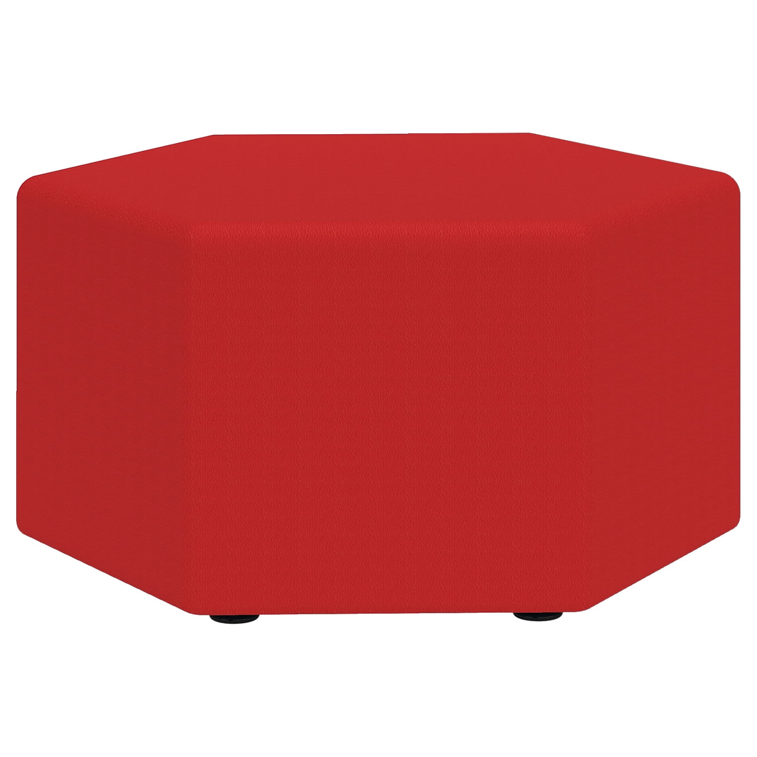 Safco Learn 30" Hexagon Vinyl Ottoman in Red Vinyl - Walmart.com