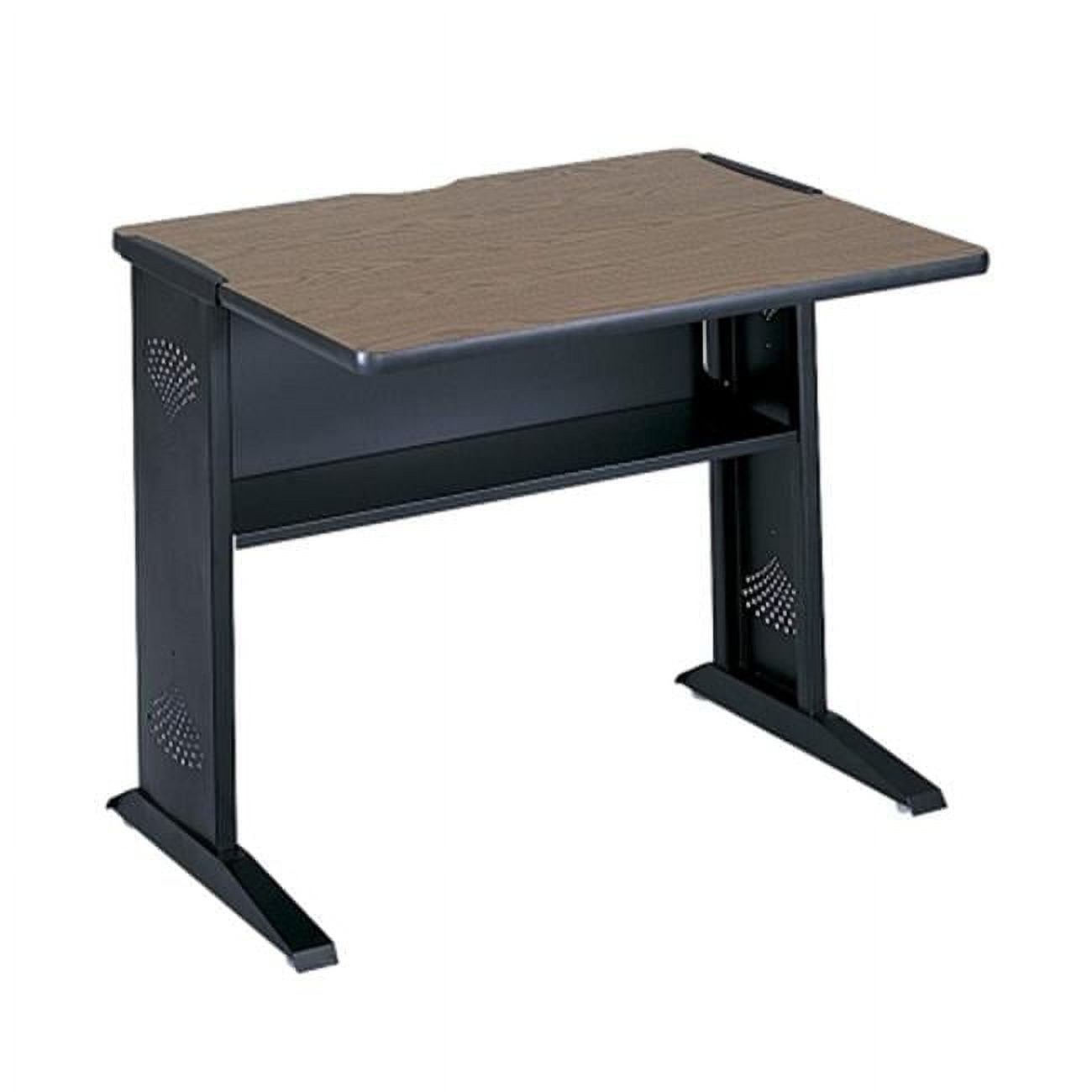 Safco Mahogany or Medium Oak Reversible Top Computer Desk 36''W ...