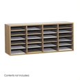 Safco Medium Oak 24 Compartment Wood Adjustable File Organizer ...