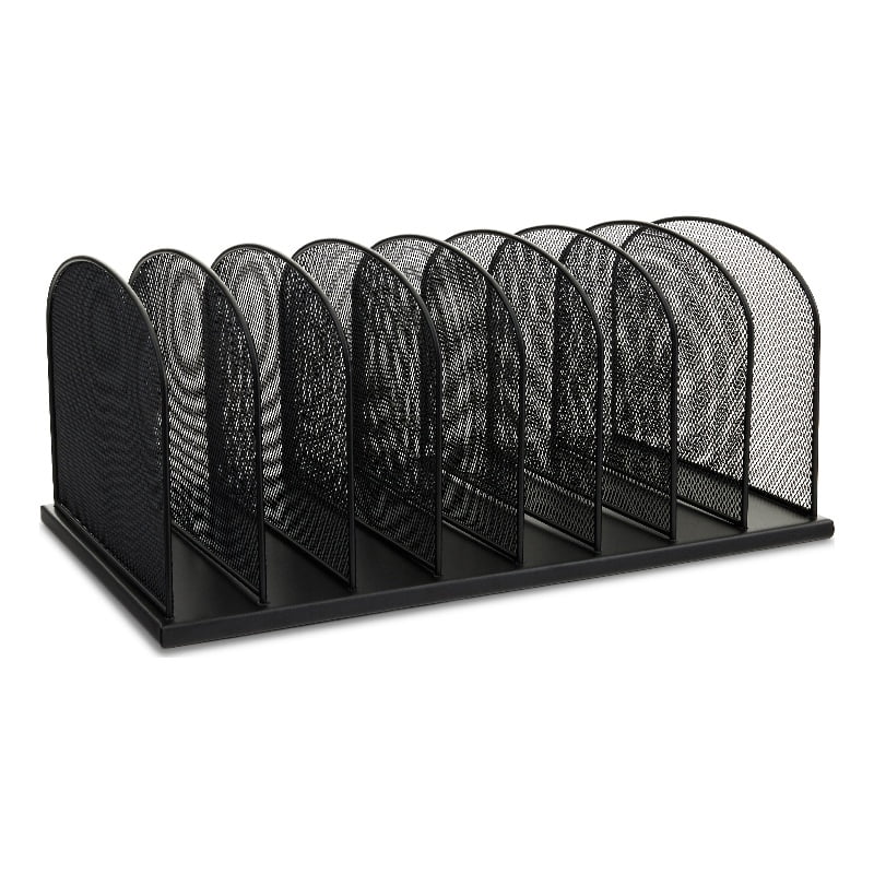Safco Mesh Desk Organizer, Eight Sections, Steel, 19 1/2 x 11 1/2 x 8 1 ...