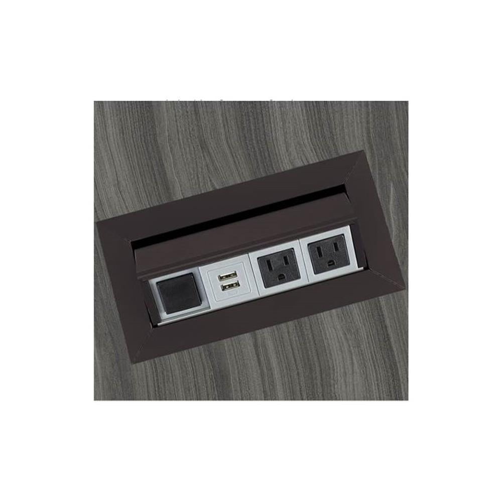 Safco Metal Power Module with 2 Power and 2 USB Outlets in Black ...