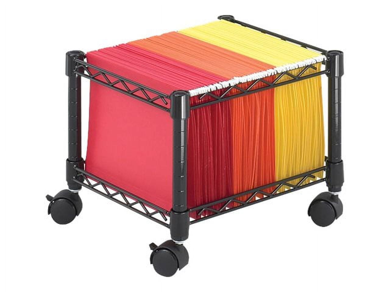 Safco Mini File Cart - Trolley - steel wire - black - Walmart.com