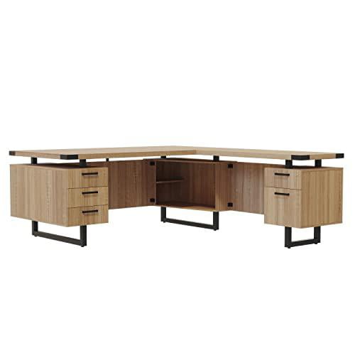 Safco Mirella™ L-Shaped Configuration Desk, BBB/BF Sand Dune - Walmart.com