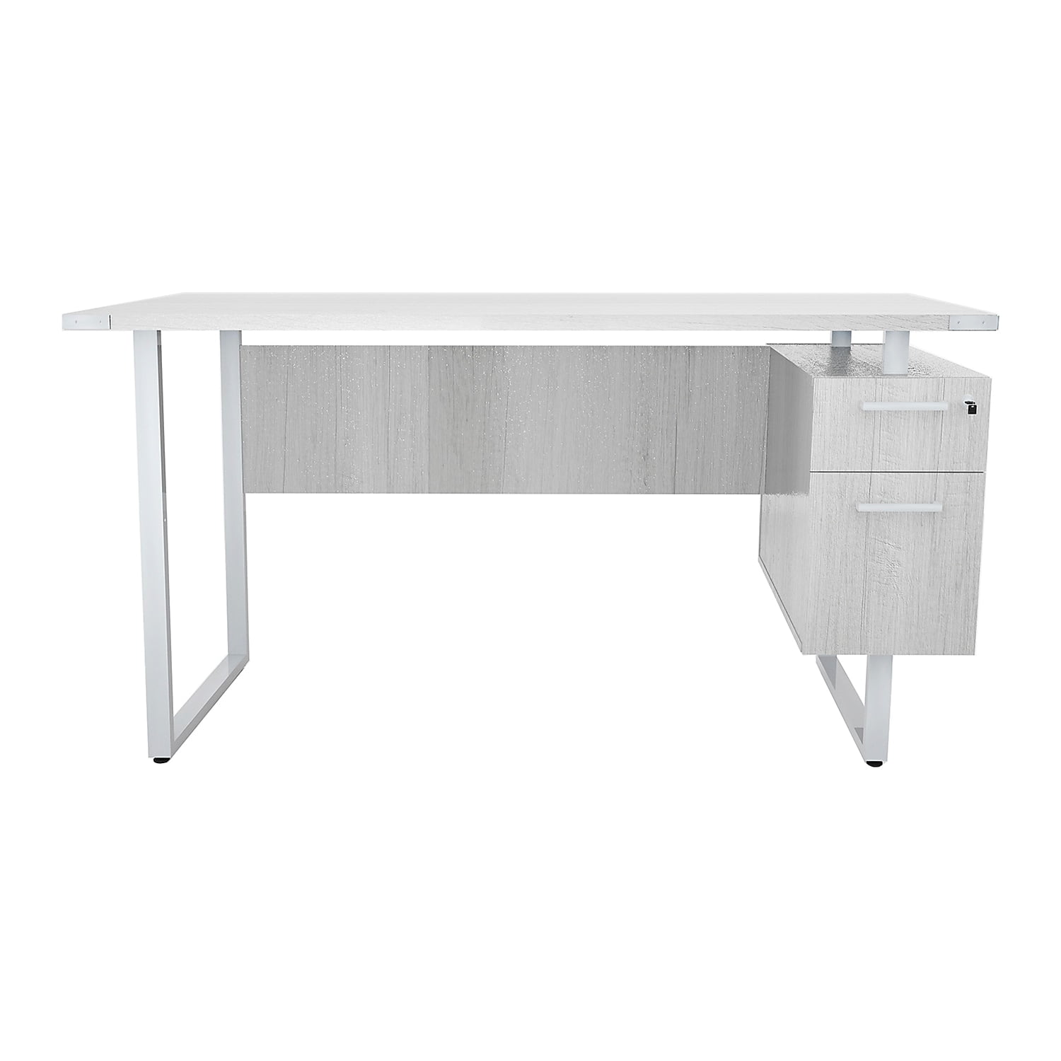 Safco Mirella SOHO Desk with Built-in 2 Drawer Pedestal Storage, 30"in High, Adult - Walmart.com
