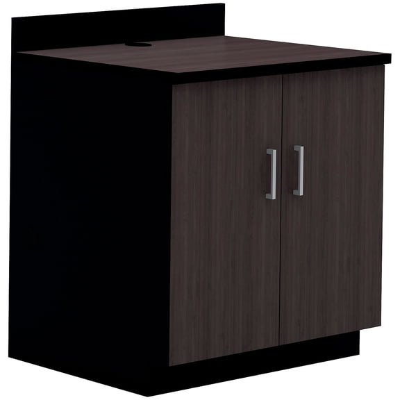 Safco Two Doors/2 Adjustable Shelves Base Cabinet Mahogany/Slate ...