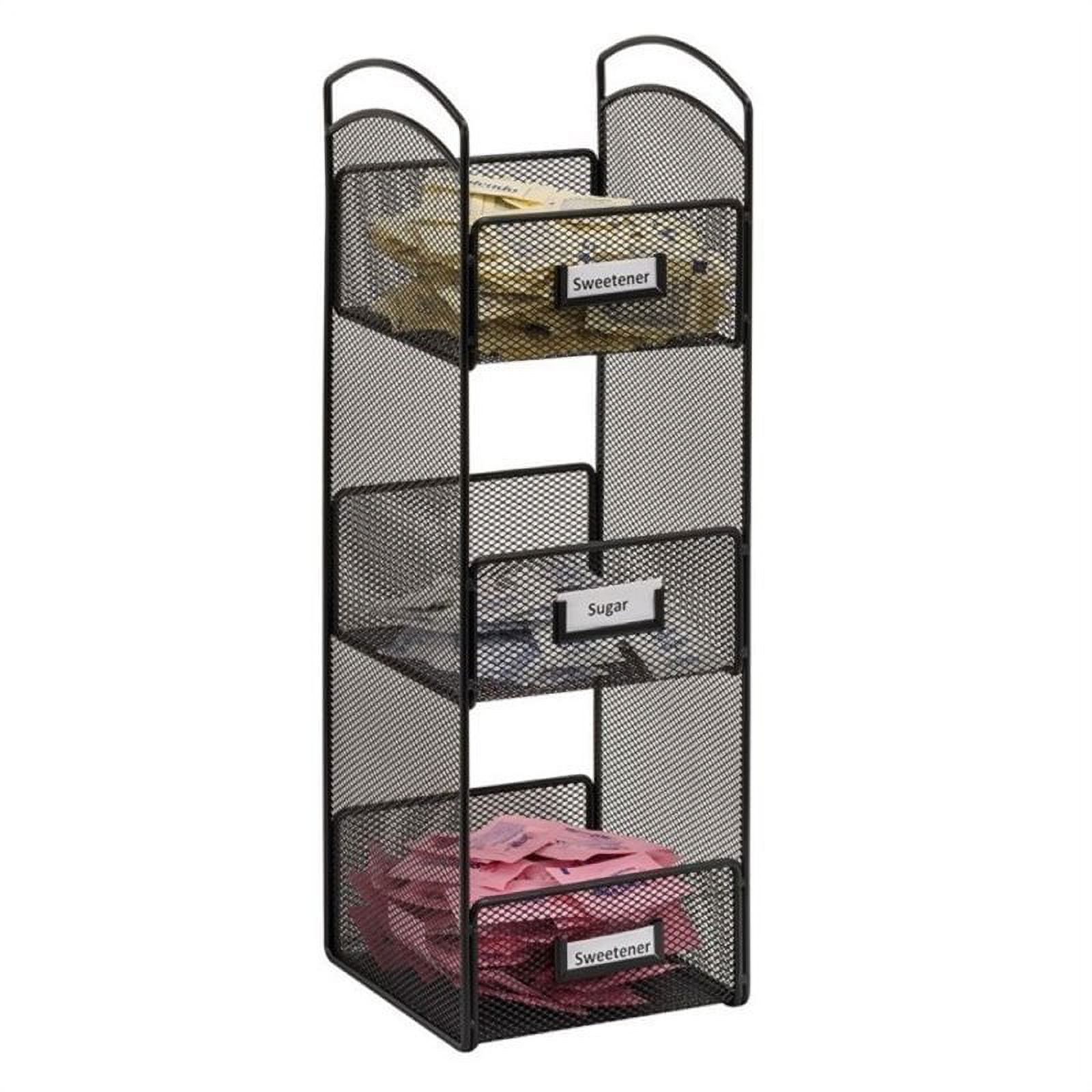 Safco Onyx 3 Tier Break Room Organizer in Black - Walmart.com