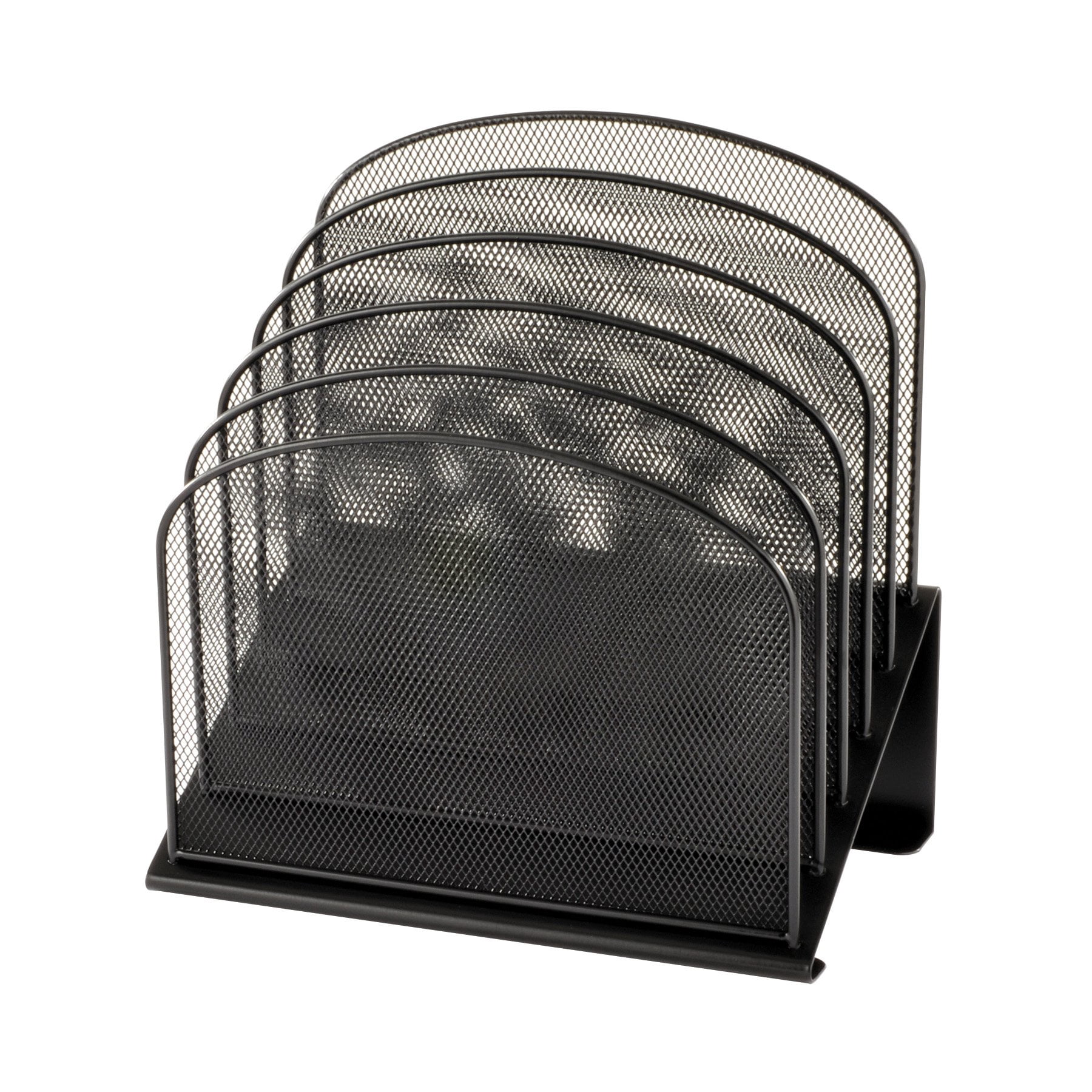 Safco Onyx Office File Desktop Folder Organizer, Black Mesh with 5 ...