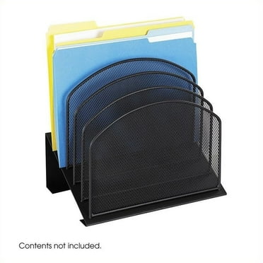 Safco, Onyx 2 Horizontal/6 Upright Desk Organizer, 1 Each, Black ...