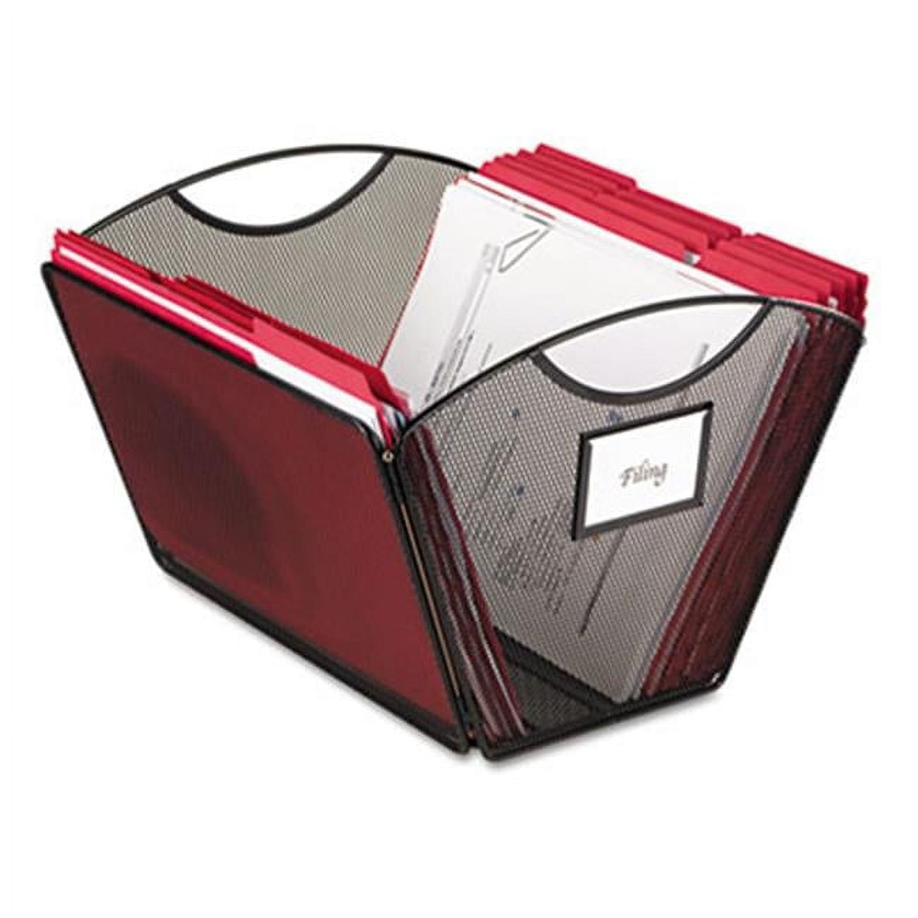 Safco Onyx Mesh Desktop Tub File Storage Box Letter Black - Walmart.com