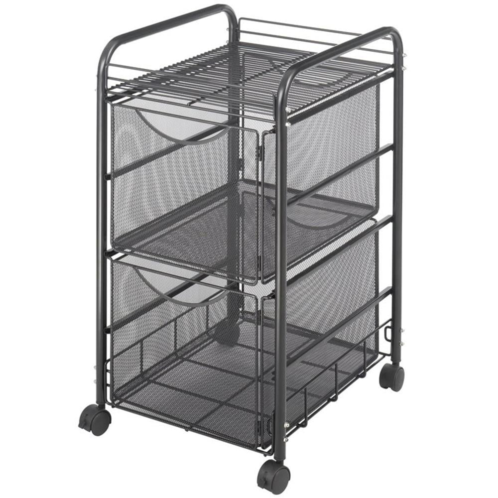 Free Shipping! Safco Onyx Mesh File Cart with 2 File Drawers - Walmart ...