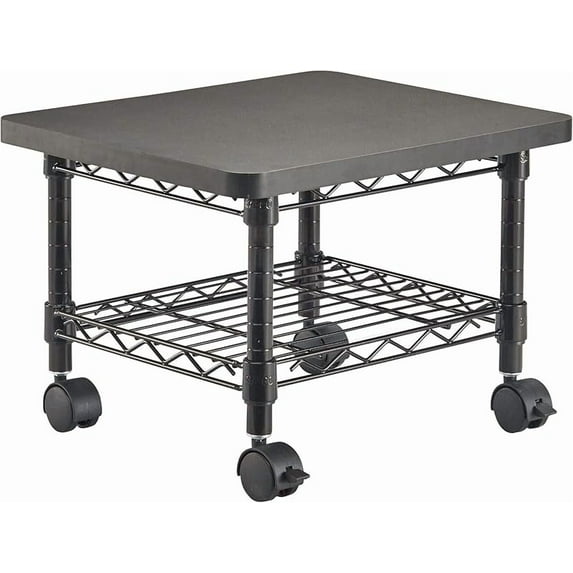 Safco Onyx Rolling Cart Printer Stand, Under-Desk Mobile Utility Table ...