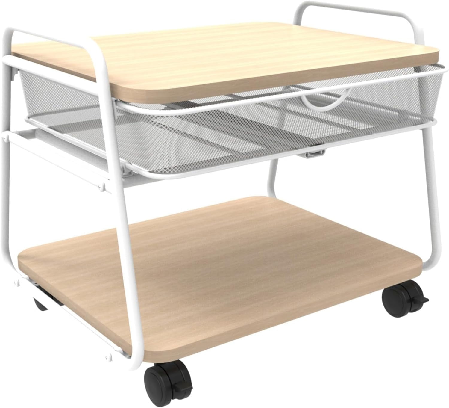 Safco Onyx Under-Desk Utility Cart & Multi-Use Printer Stand, Printer ...