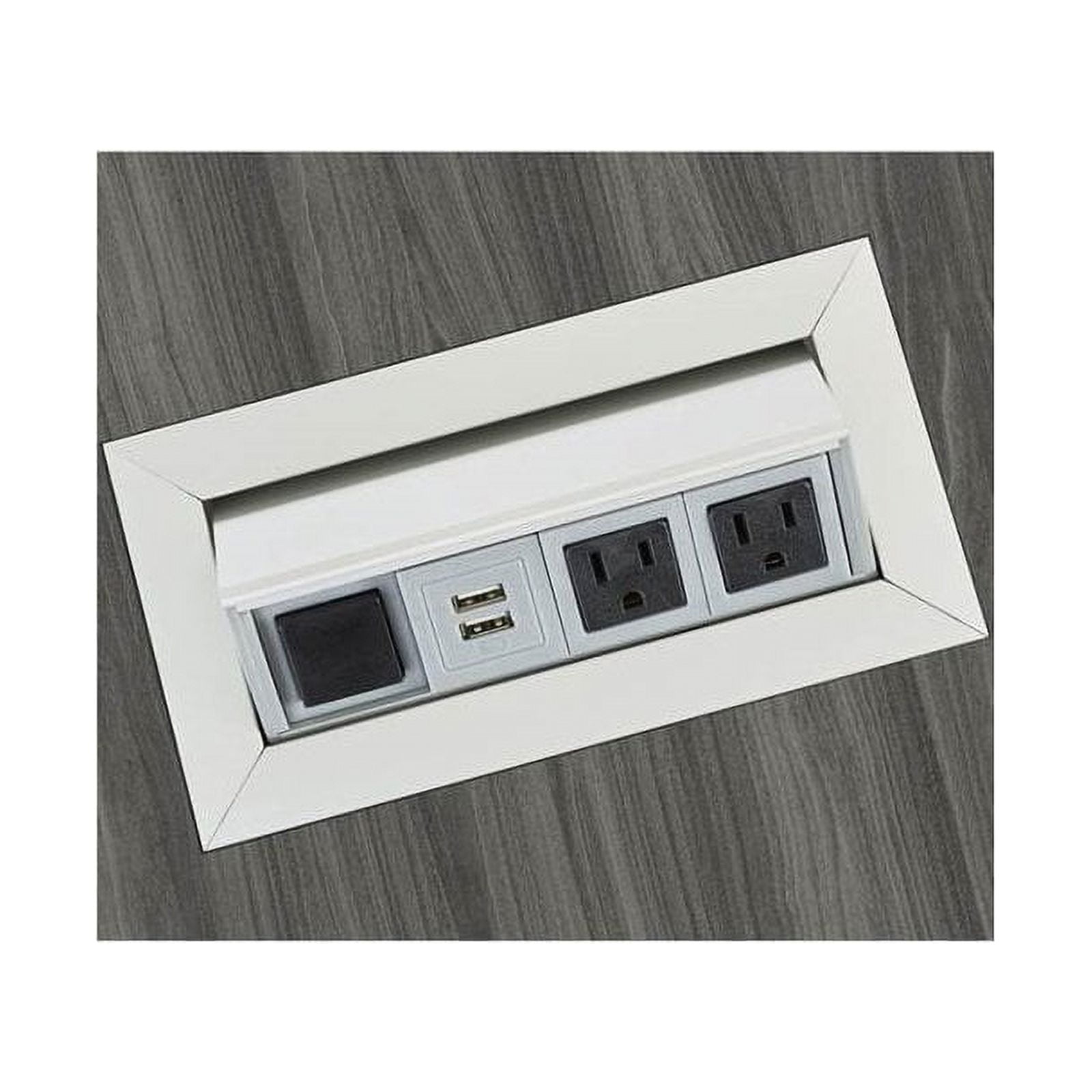 Safco Power Module ? 2 Power Outlets, 1 Data Outlet, USB Power ...