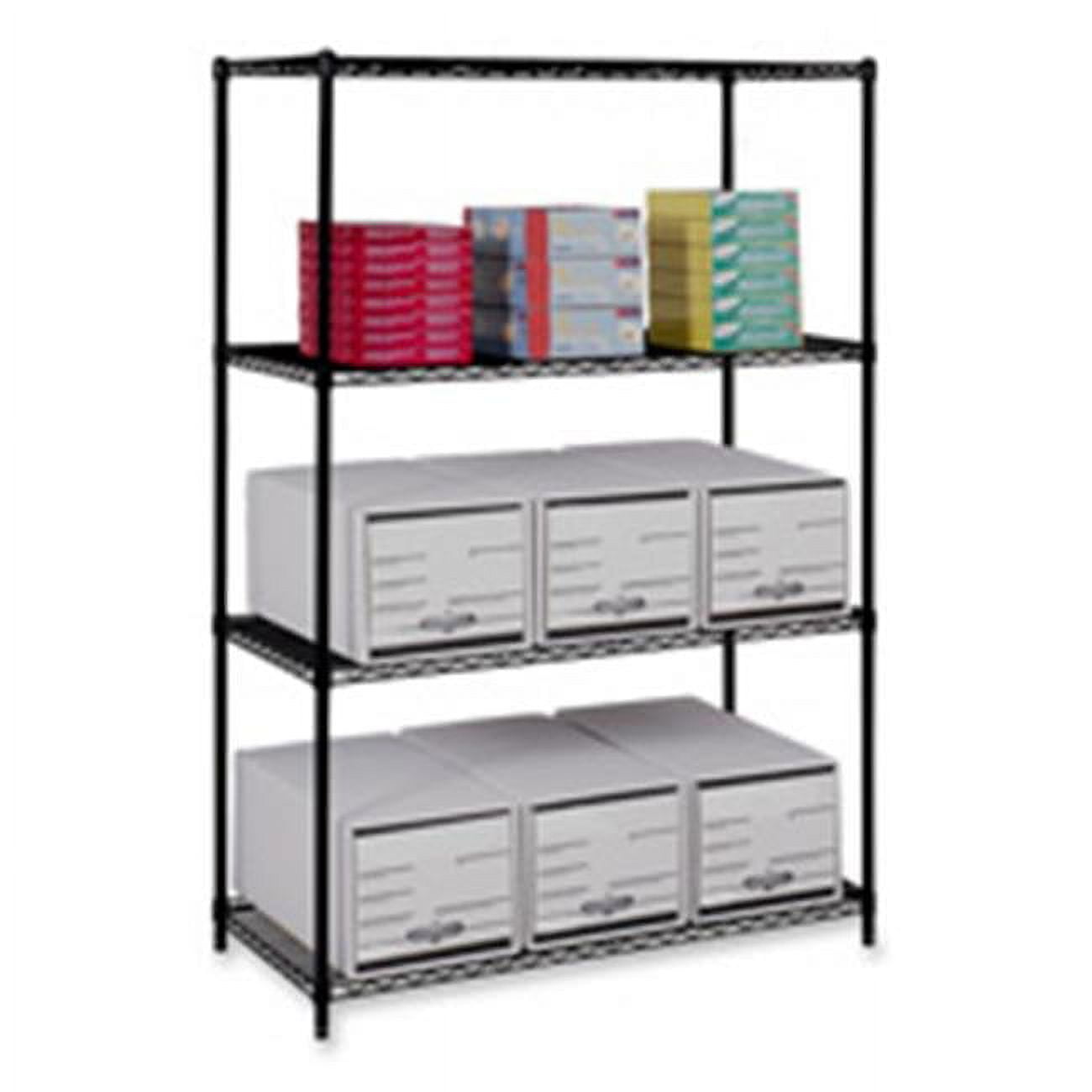 Safco Products Company SAF5291BL Starter Shelving Unit- 4 Shelves-4 ...