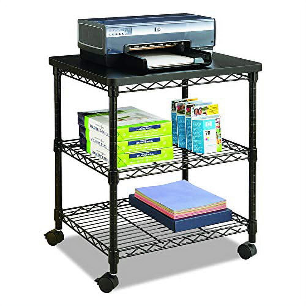 Safco Products Deskside Wire Machine Stand 5207BL, Holds up to 200 lbs ...