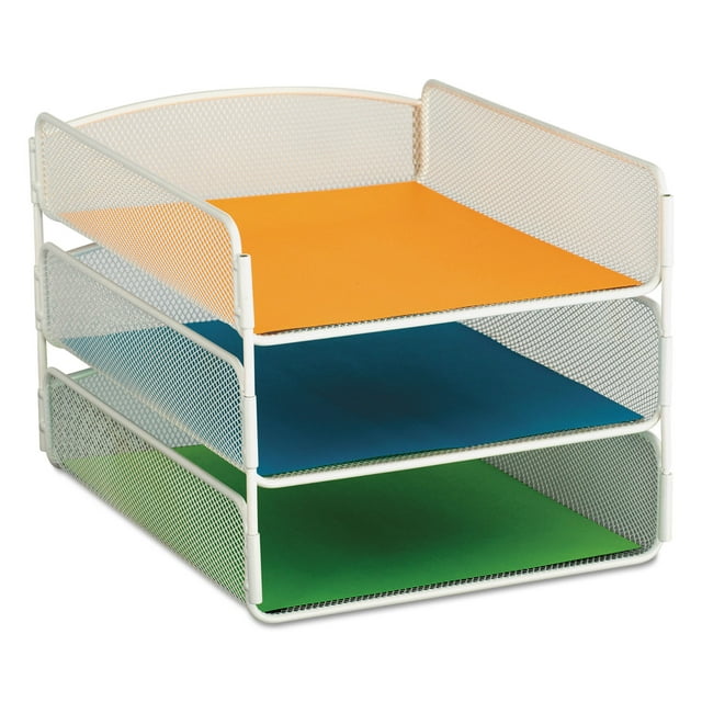 Safco Products Onyx Desk Tray, 3 Sections, Letter Size Files, 9.25" X ...