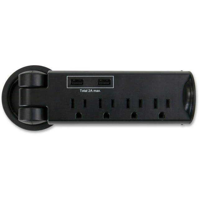 Safco Pull-up Power Module with USB Charging Port in Black - Walmart.com