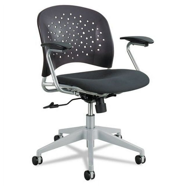 Safco Rêve Series Task Chair, Round Plastic Back, Polyester Seat, Black ...
