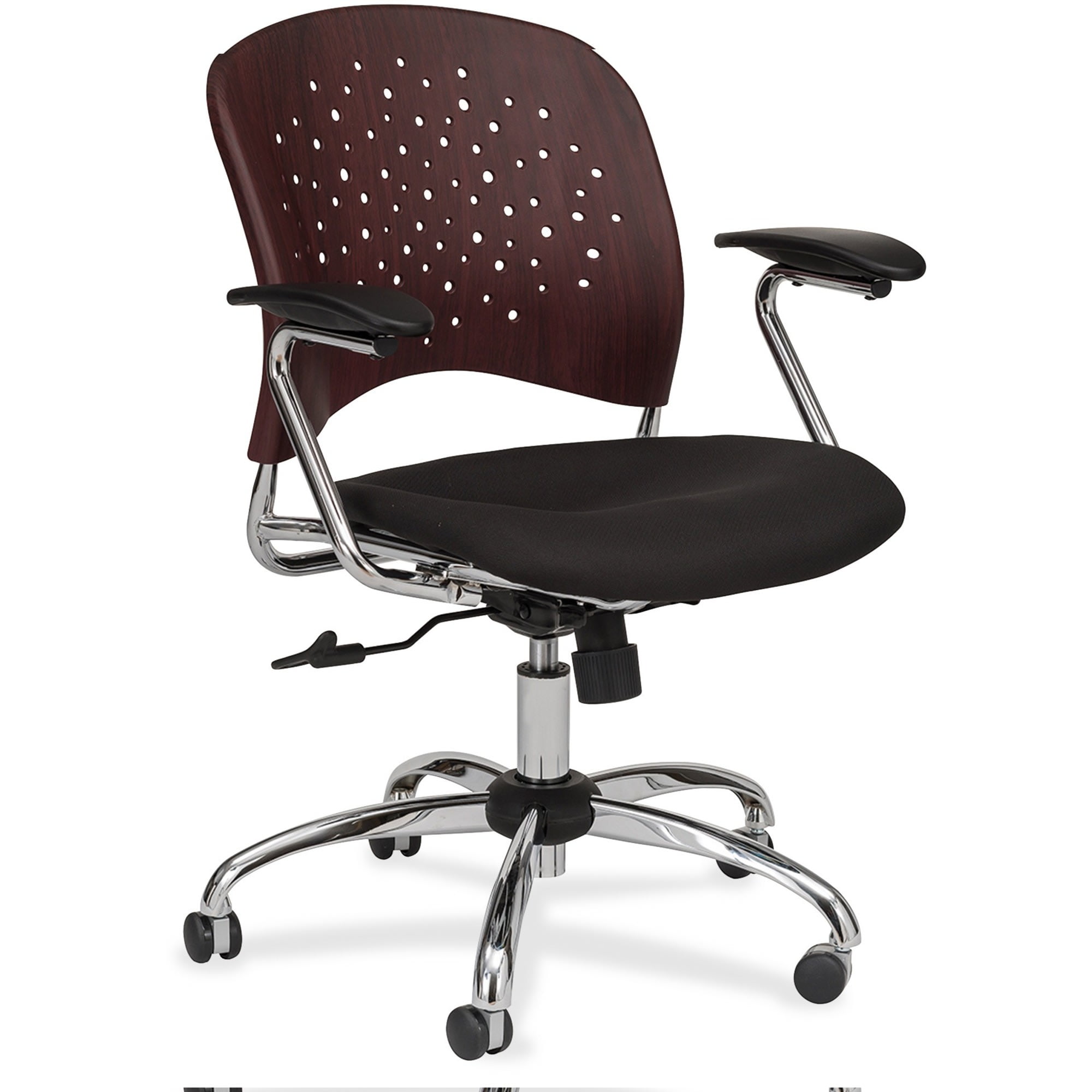 Safco® Reve Task Chair, Black/ Mahogany - Walmart.com