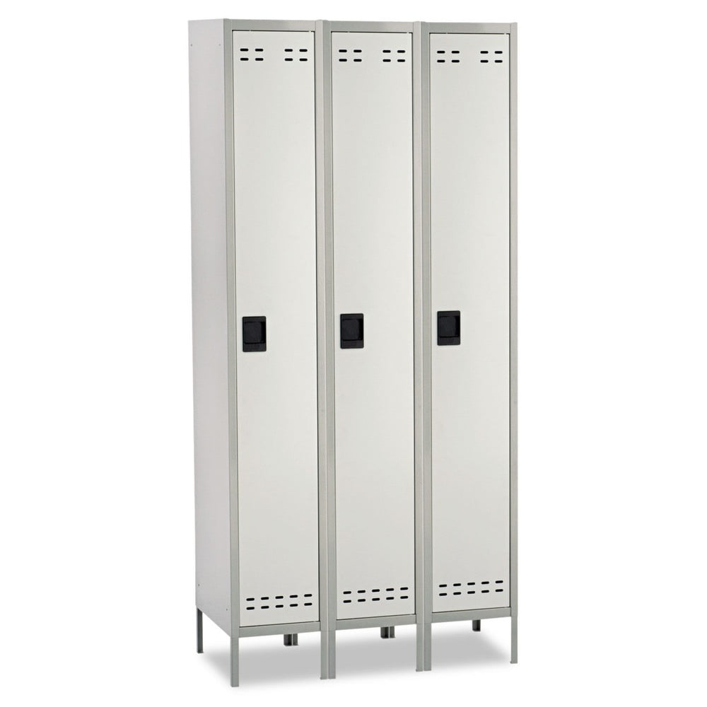 Safco Single-Tier, Three-Column Locker, 36w x 18d x 78h, Two-Tone Gray ...