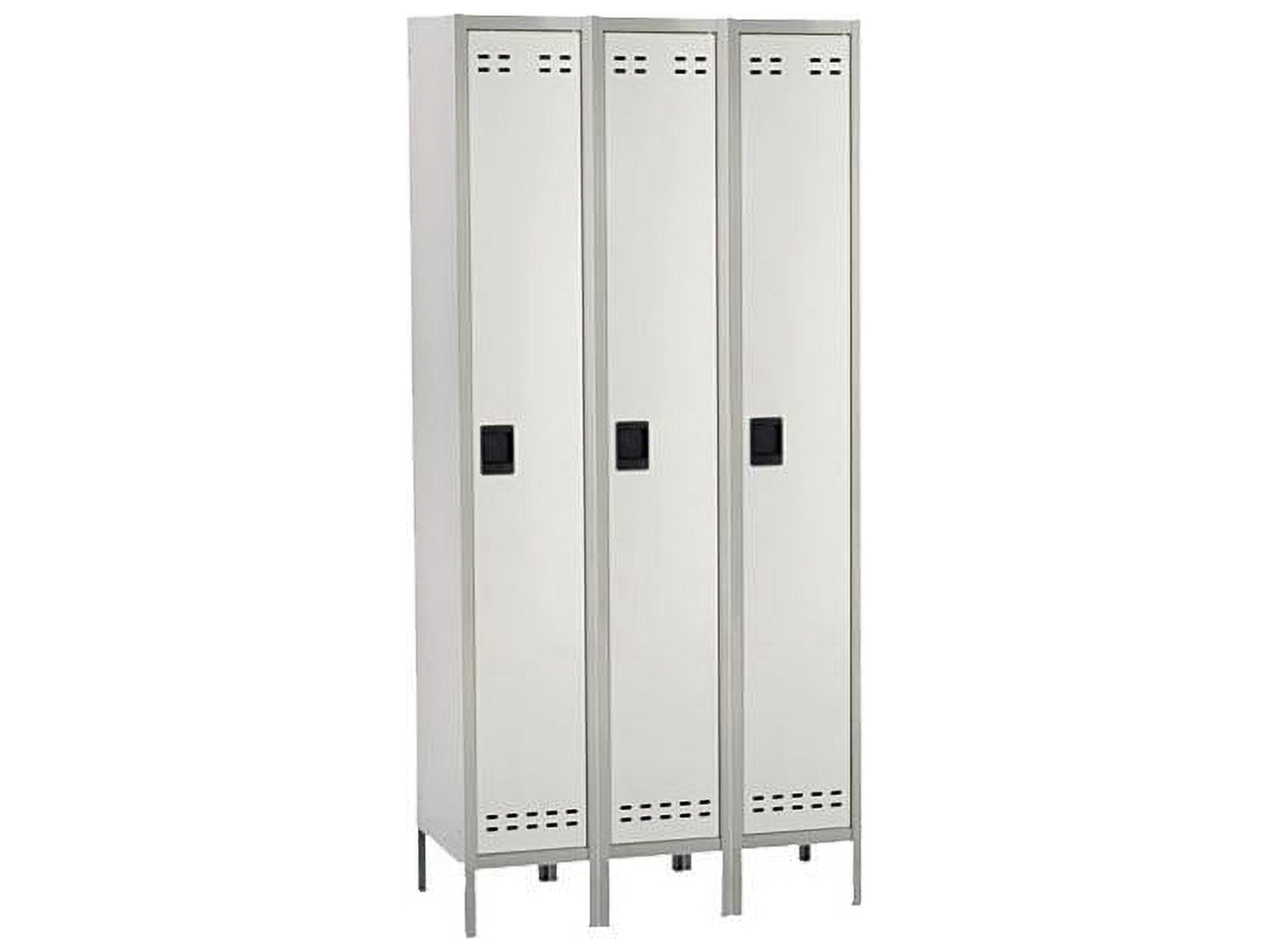 Safco Single-Tier, Three-Column Locker, 36w x 18d x 78h, Two-Tone Gray ...