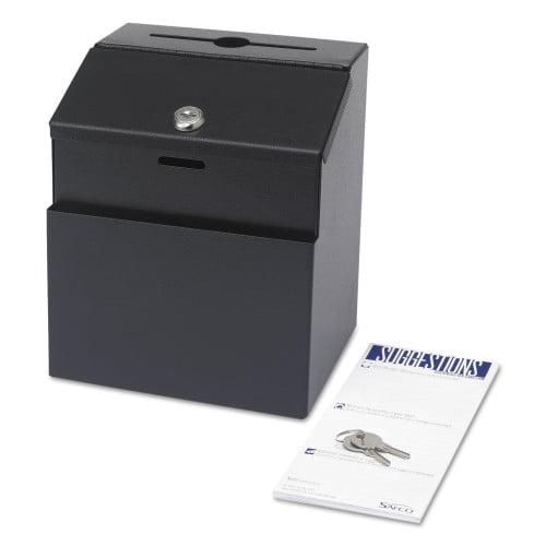 Safco Steel Suggestion/Key Drop Box with Locking Top, 7 x 6 x 8.5 ...