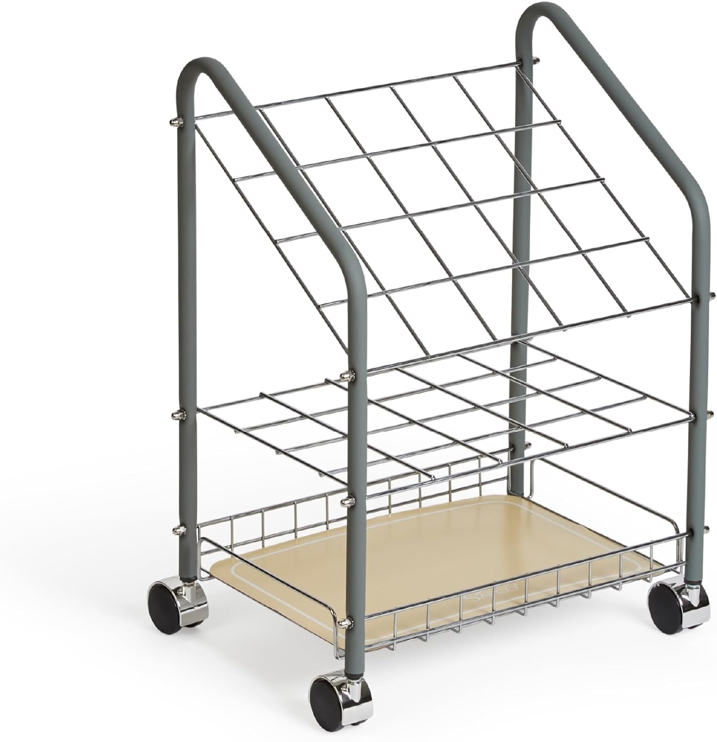 Safco Tubular Steel Wire Roll File Cart, Document and Blueprint Holder ...