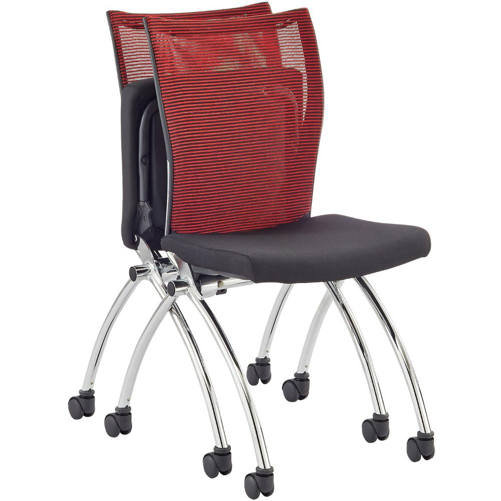 Safco Valore High Back Training Chair - Black Foam Seat - Red Back ...